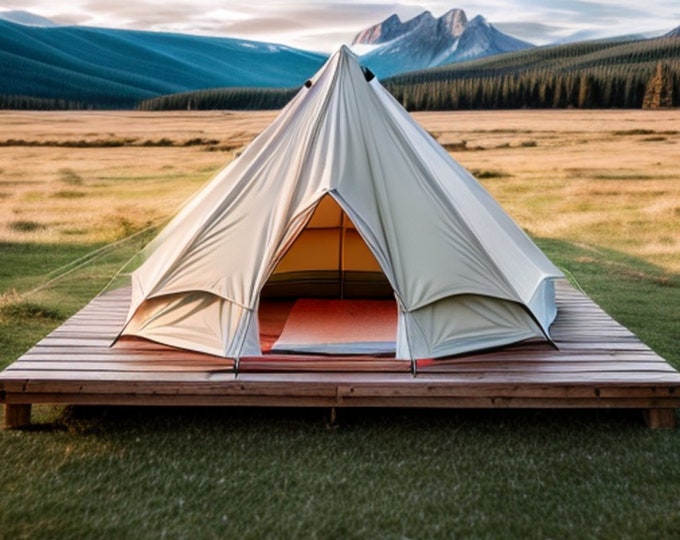 5m Bell Tent DIY Platform With Materials List and Building Instructions ...