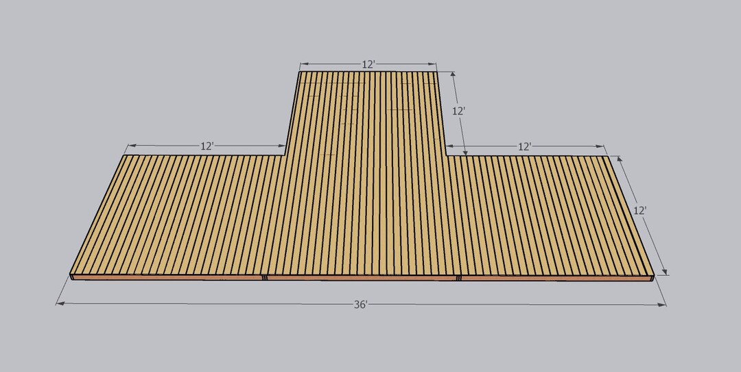 12x36 W 12x12 Extension Platform DIY Building Instructions - Etsy