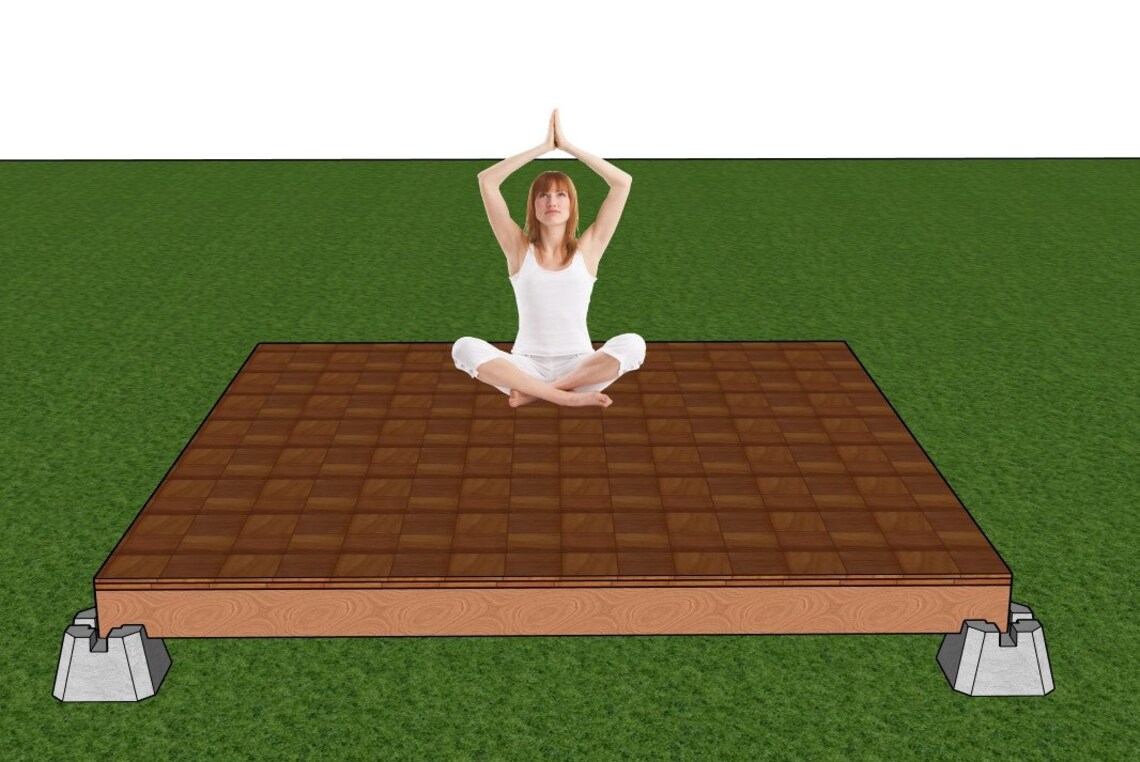 8x8 Yoga Platform DIY Building Instructions With Materials List - Etsy