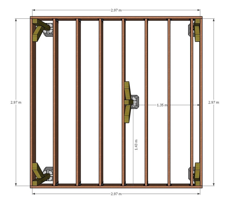 10x10 DIY Deck Plans With Tools, Materials and Cut List - Etsy