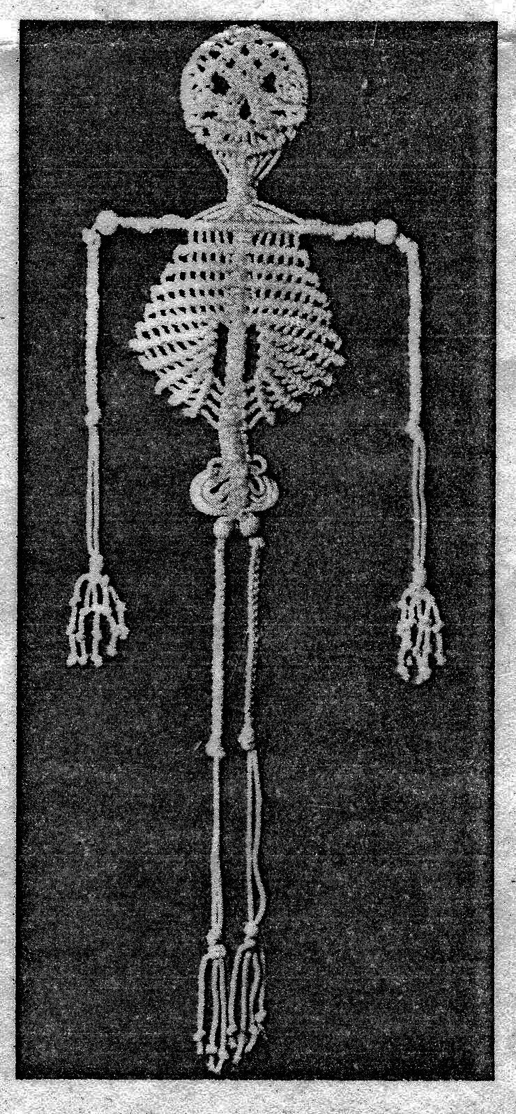 Vintage Macramé Skeleton Pattern PDF / DIY Halloween Décor Skeleton / Macramé Tutorial How To - Etsy