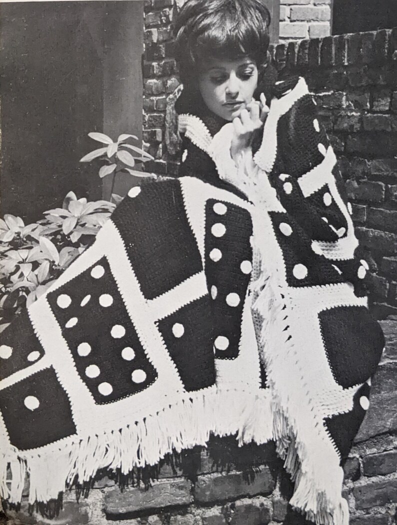 Vintage Crochet Pattern Domino Blanket, PDF Instant Digital Download ...