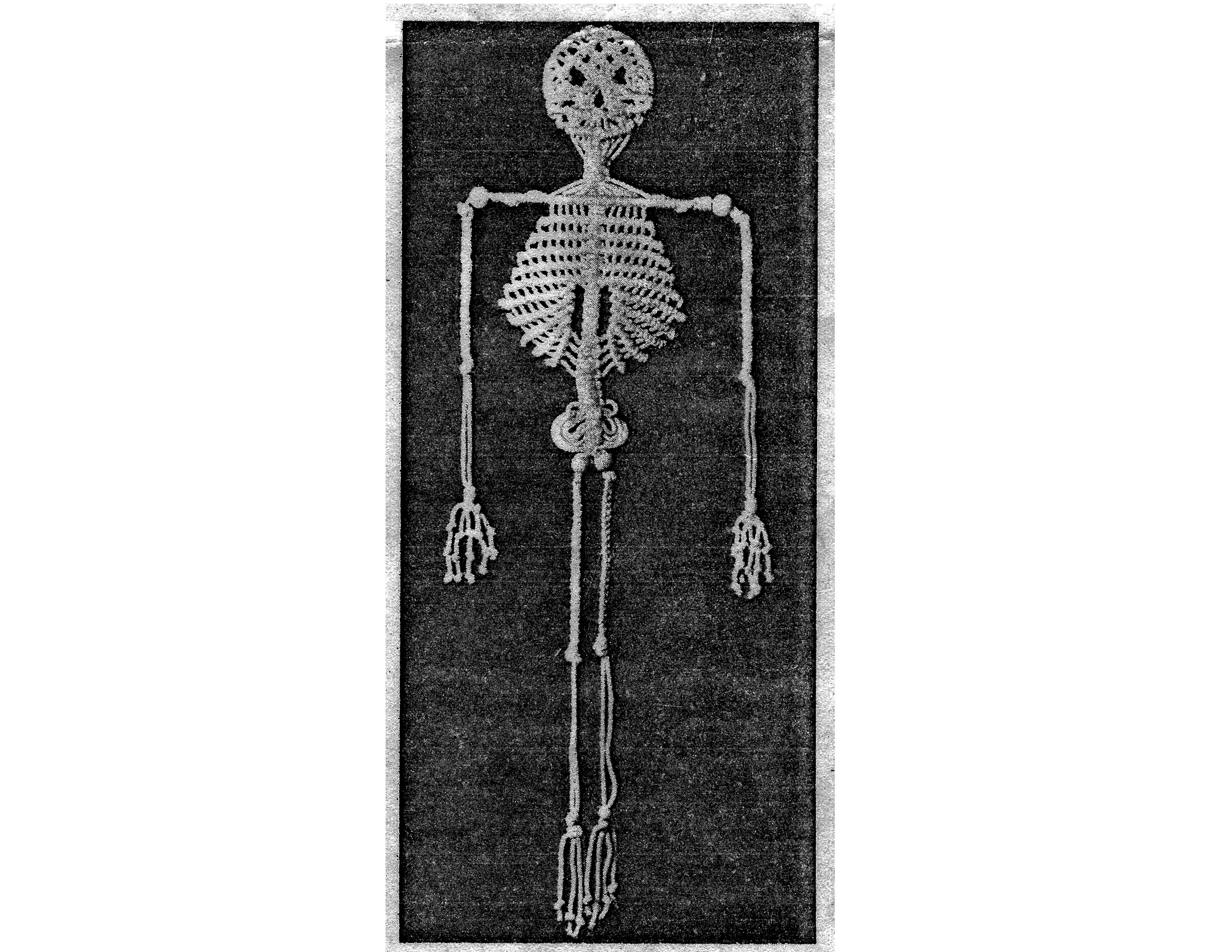 Vintage Macramé Skeleton Pattern PDF / DIY Halloween Décor Skeleton ...