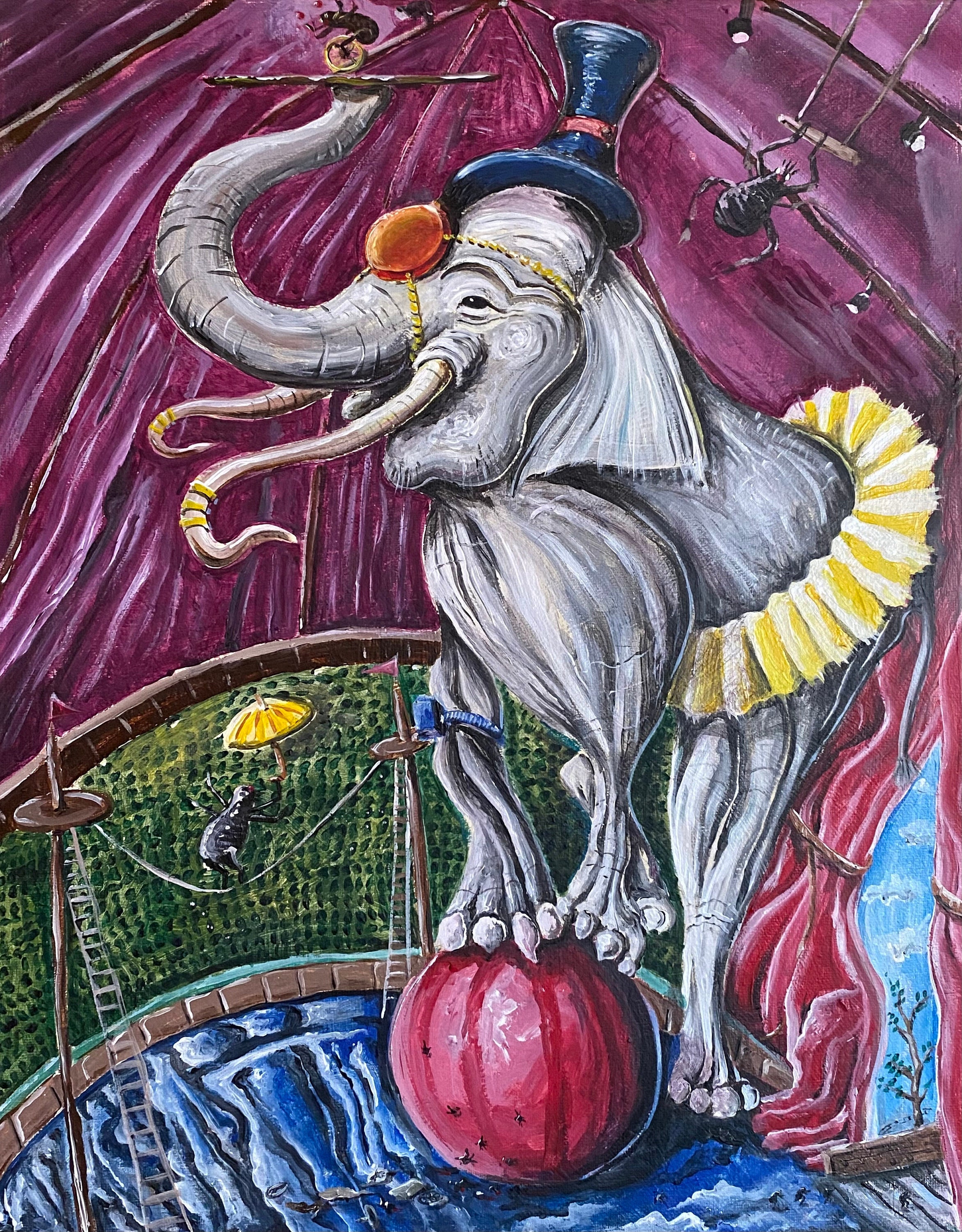 Circus Elephant Painting