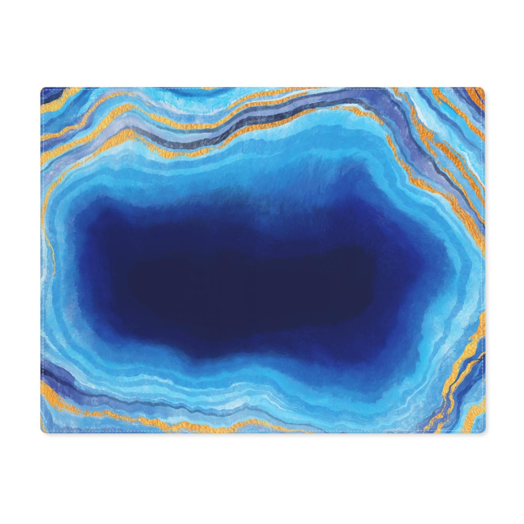 Blue and Gold Marble Luxury Style Cotton Placemat, 1pc - Etsy