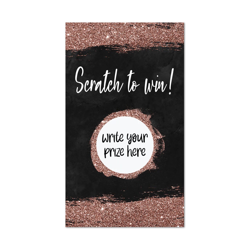 Rose Gold Glitter Scratch off Card With Scratch off Stickers - Etsy