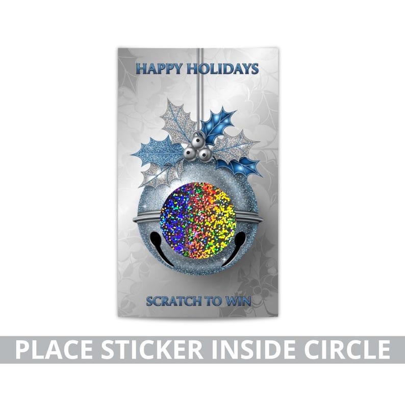 Happy Holidays Christmas Scratch off Cards Game - Personalize - Holiday ...