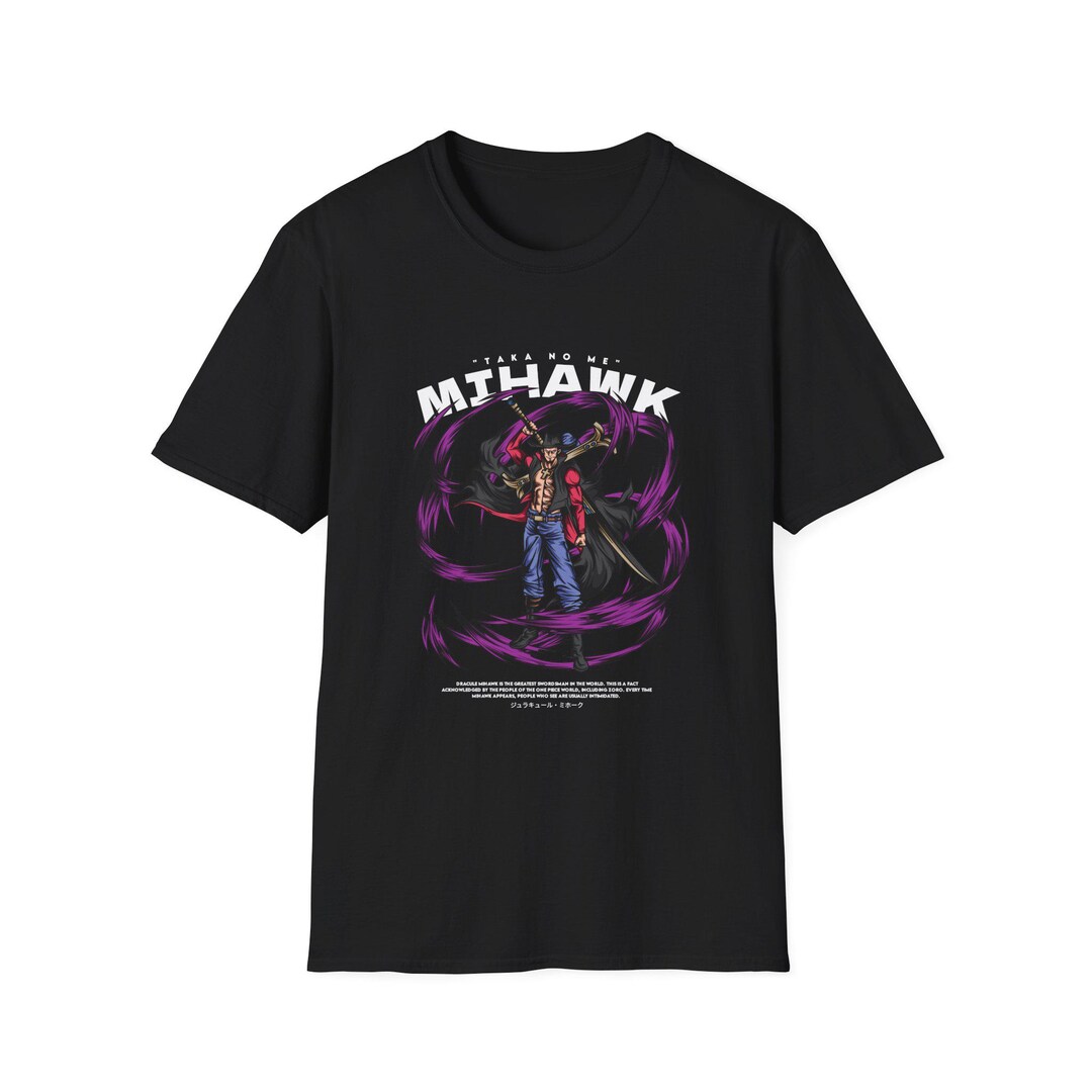 Epic Mihawk One Piece Graphic Tee, Stylish Unisex Shirt, Anime Inspired ...
