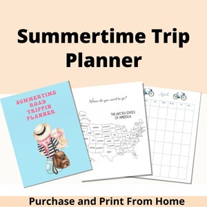 Summertime Trip Planner Printable | Packing Lists | Meal Planning ...