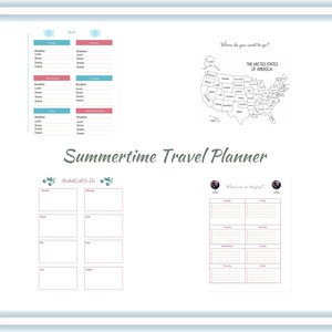 Summertime Trip Planner Printable | Packing Lists | Meal Planning ...