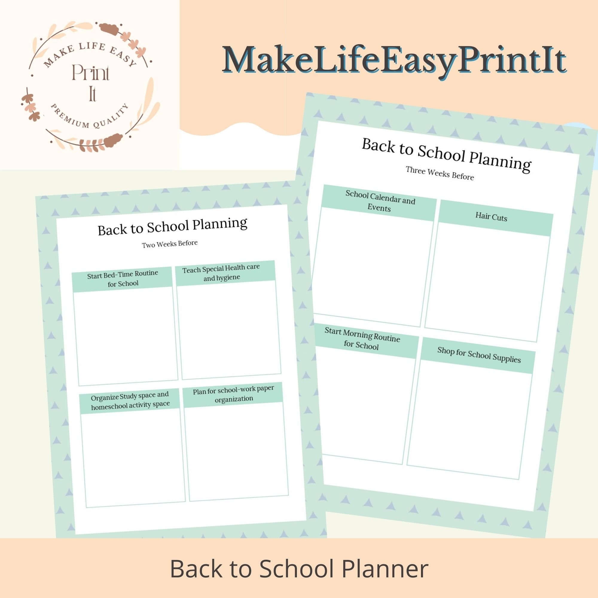 Back to School Planner Printable 44 Pages of Supply Lists - Etsy