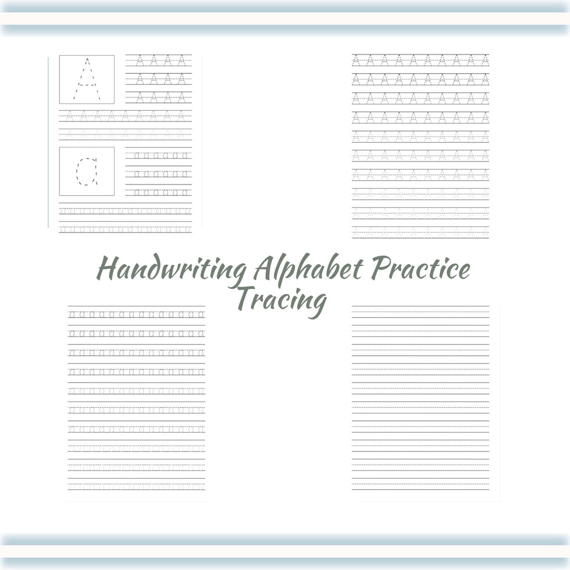 Handwriting Alphabet Practice Tracing A-Z Handwriting Practice ...