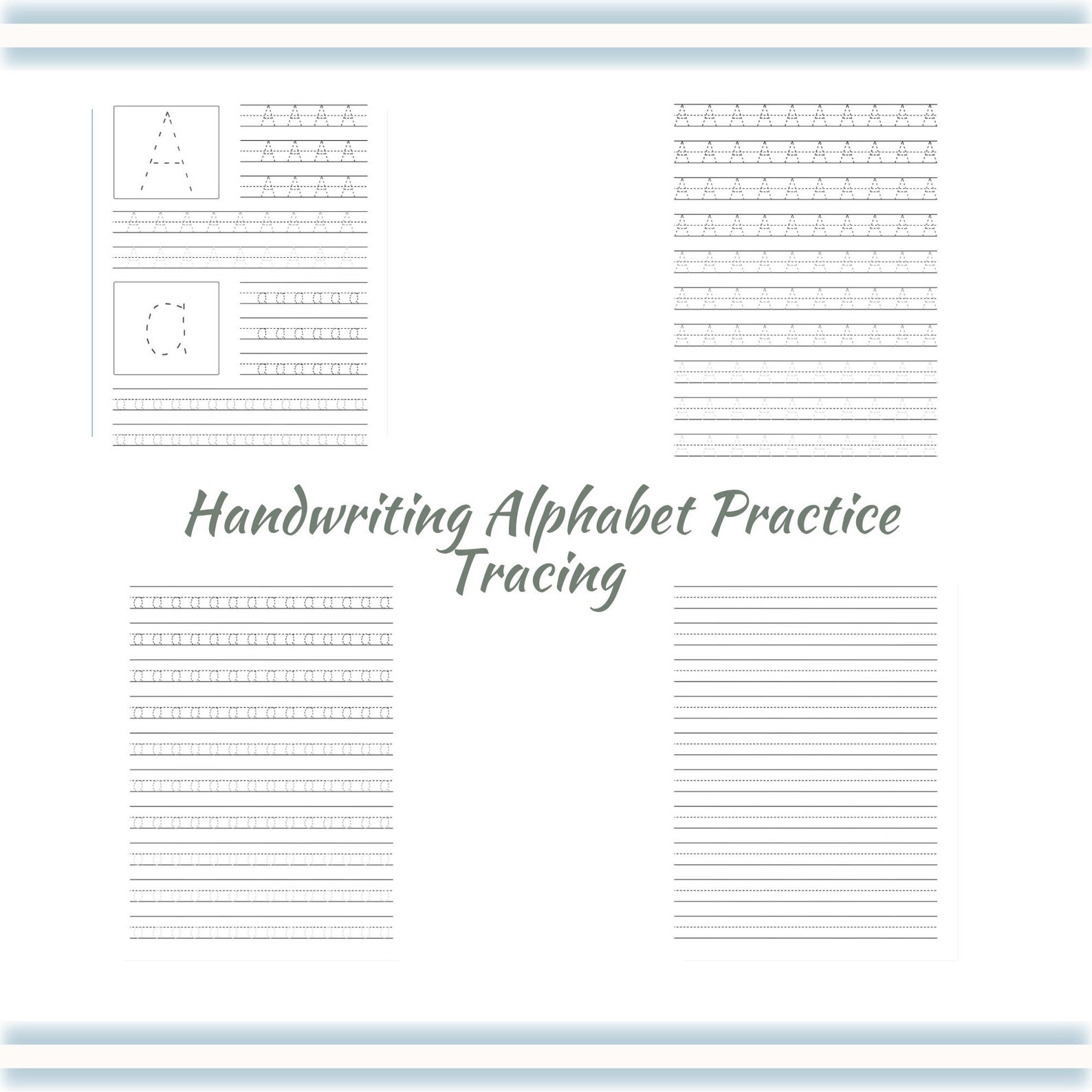 Handwriting Alphabet Practice Tracing | A-Z Handwriting Practice ...