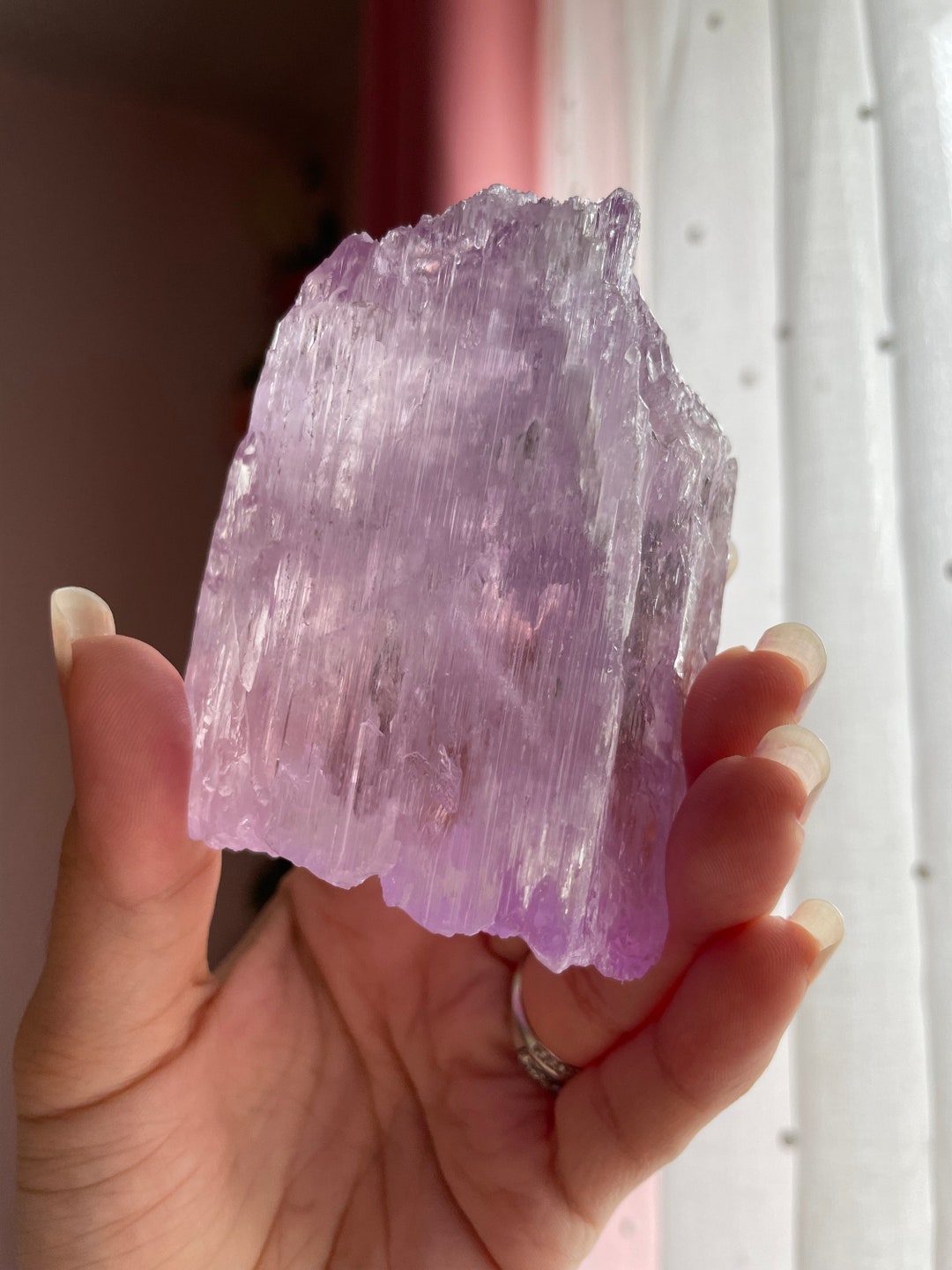 Large Pink Kunzite/ Spodumene Crystal Specimen - Etsy