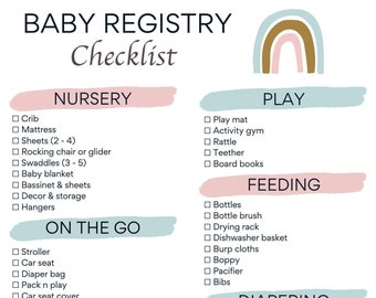 Baby Registry Check List - Etsy