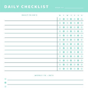 Daily Check List - to Do List - Etsy