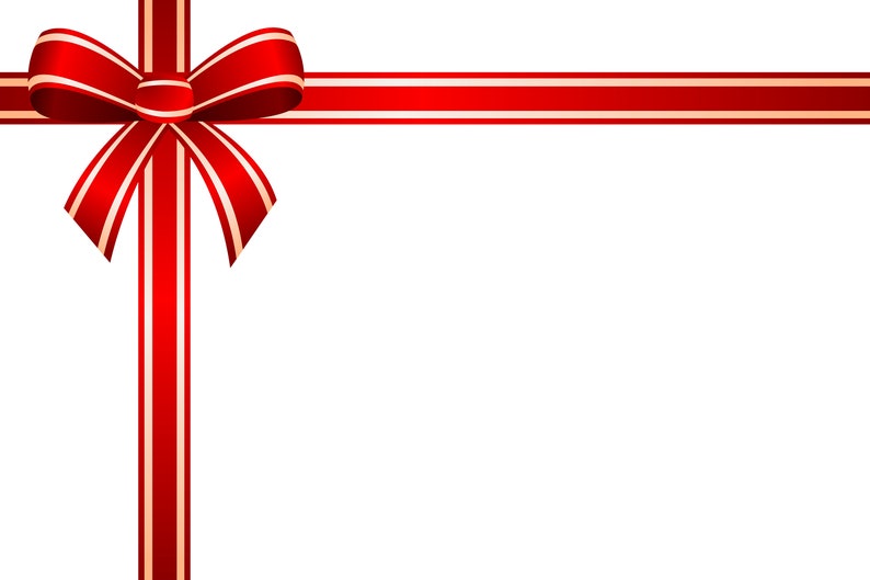 Red Ribbon Background - Christmas - Etsy