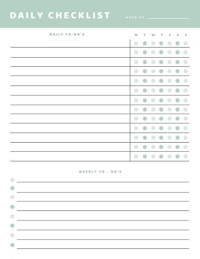 Daily Check List - to Do List - Etsy