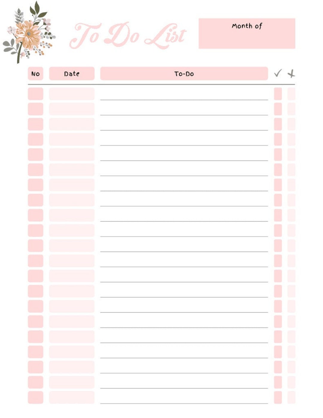 To Do List - Printable - Etsy