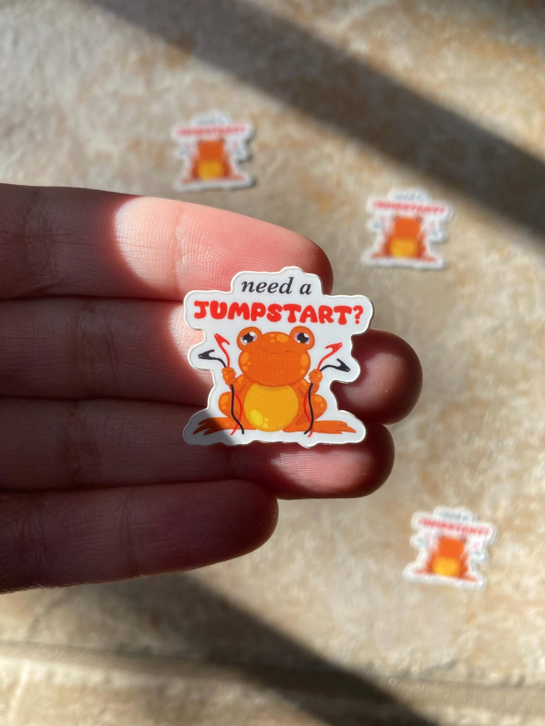 Jumpstart Emotional Support Frog Sticker - Etsy