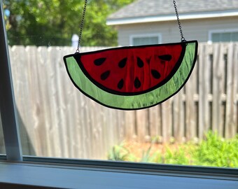 Watermelon Suncatcher - Etsy