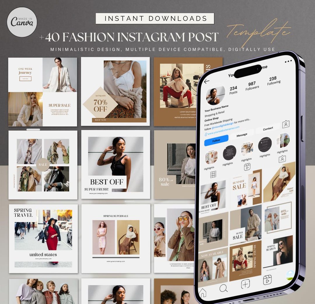 40+ Engaging Instagram Post Templates for Business and Influencers ...