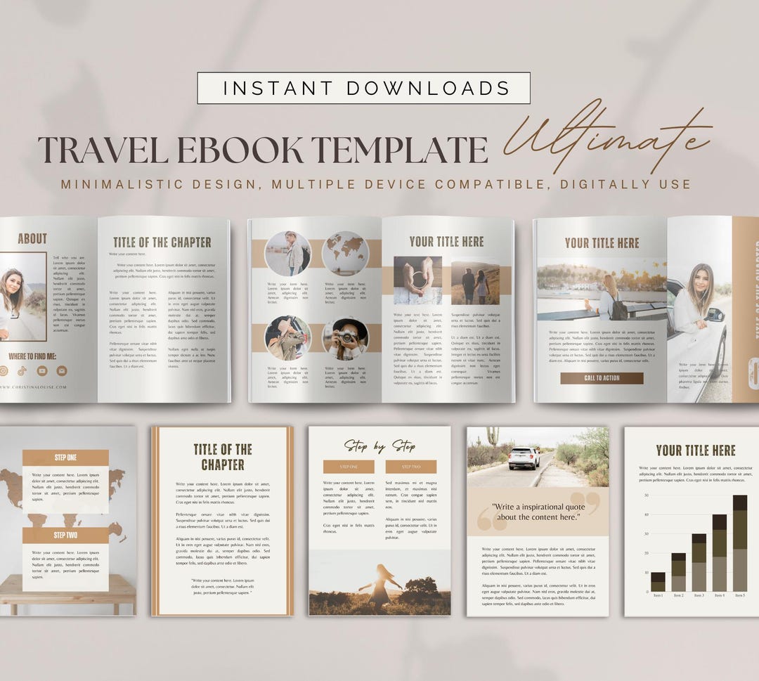 Ultimate Travel Book Template | Digital Trip Planner for Itineraries ...