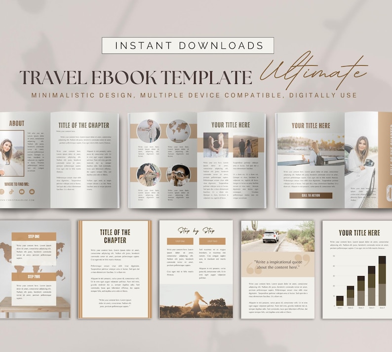 Ultimate Travel Book Template | Digital Trip Planner for Itineraries ...