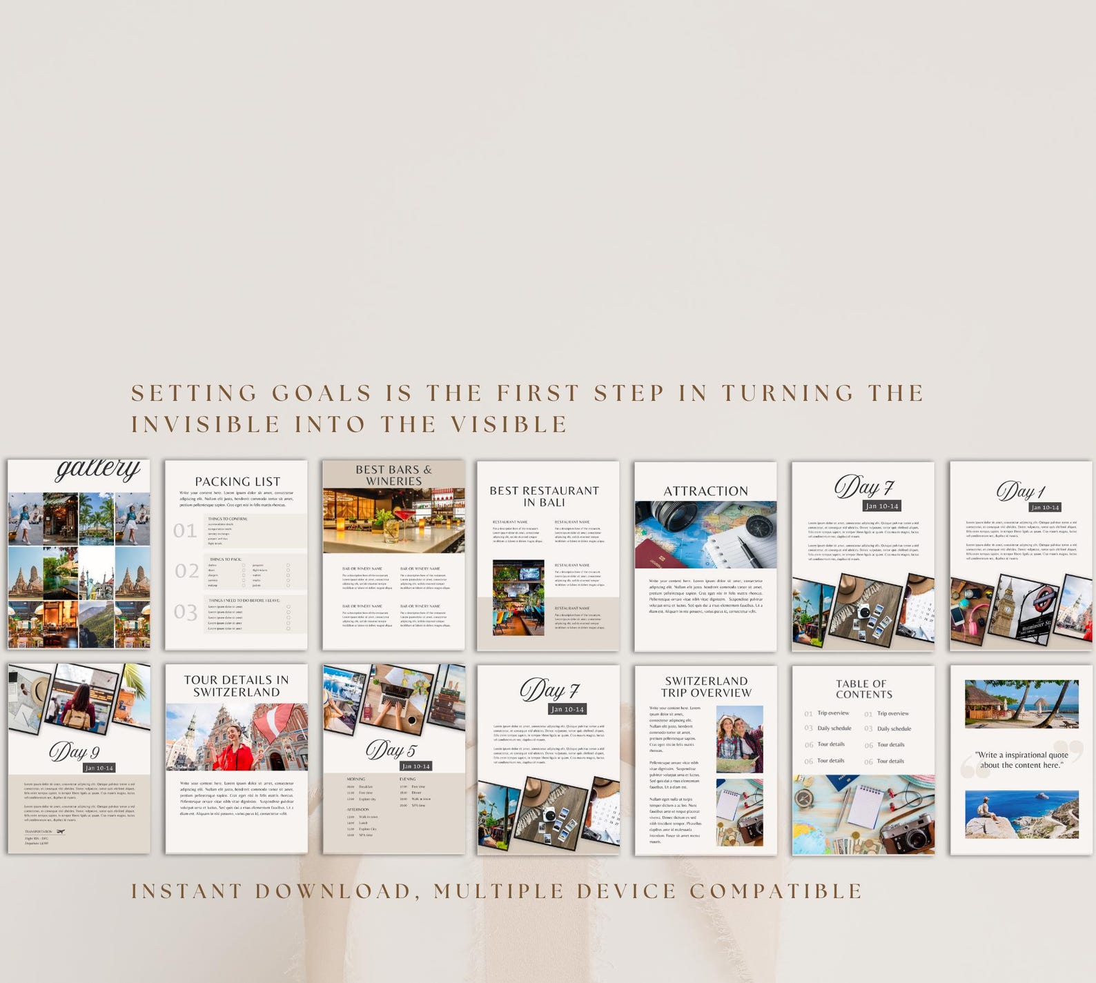 Switzerland Travel Itinerary Template | Digital Trip Planner for ...