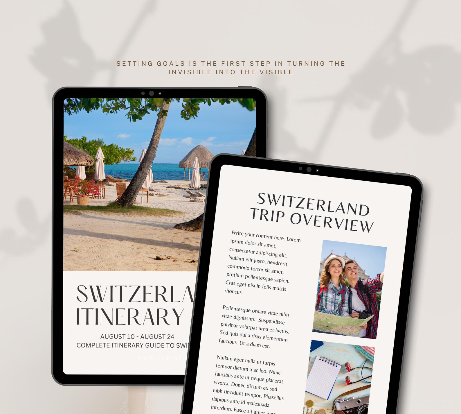 Switzerland Travel Itinerary Template | Digital Trip Planner for ...
