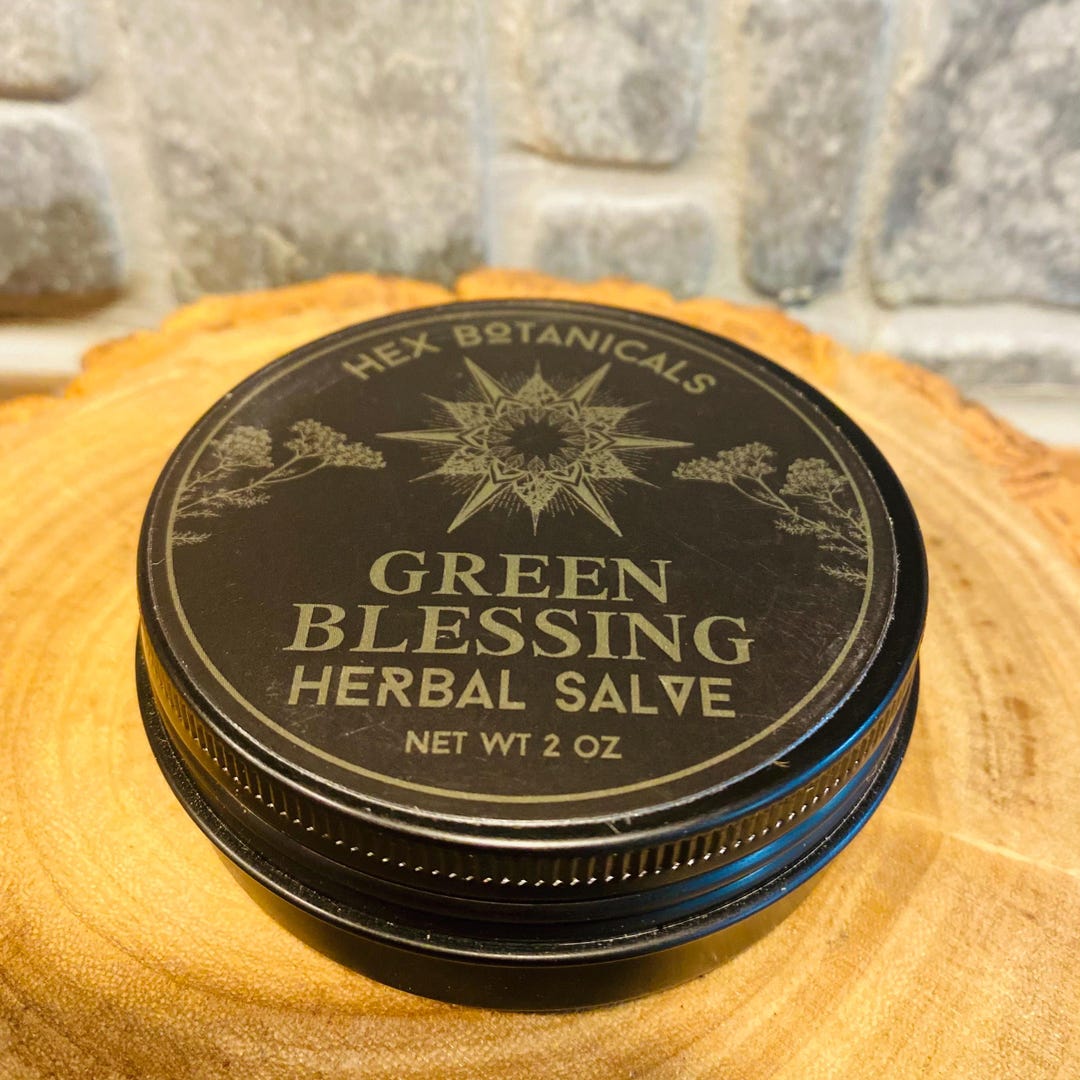 Green Blessing Herbal Salve: Comfrey, Yarrow, Goldenseal Balm - Etsy
