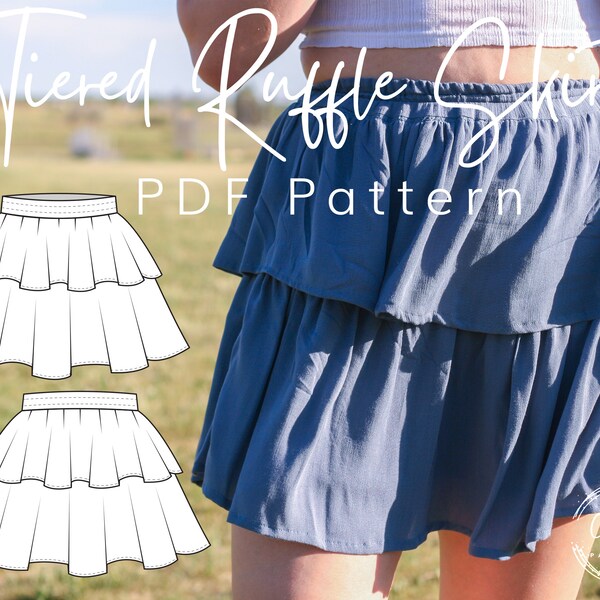 Ruffle Skirt Pattern - Etsy