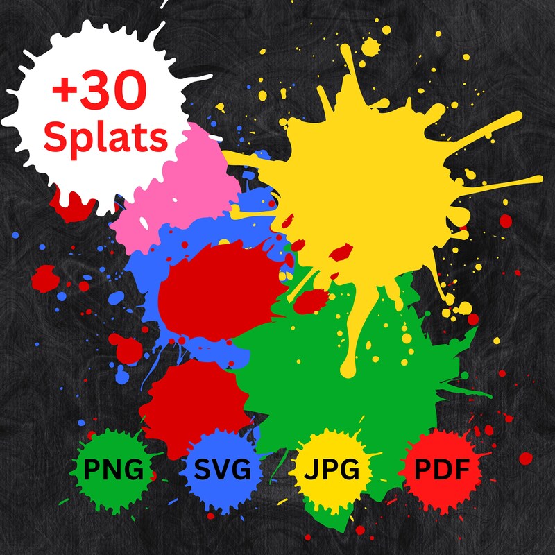 Neon Paint Splatter - Etsy