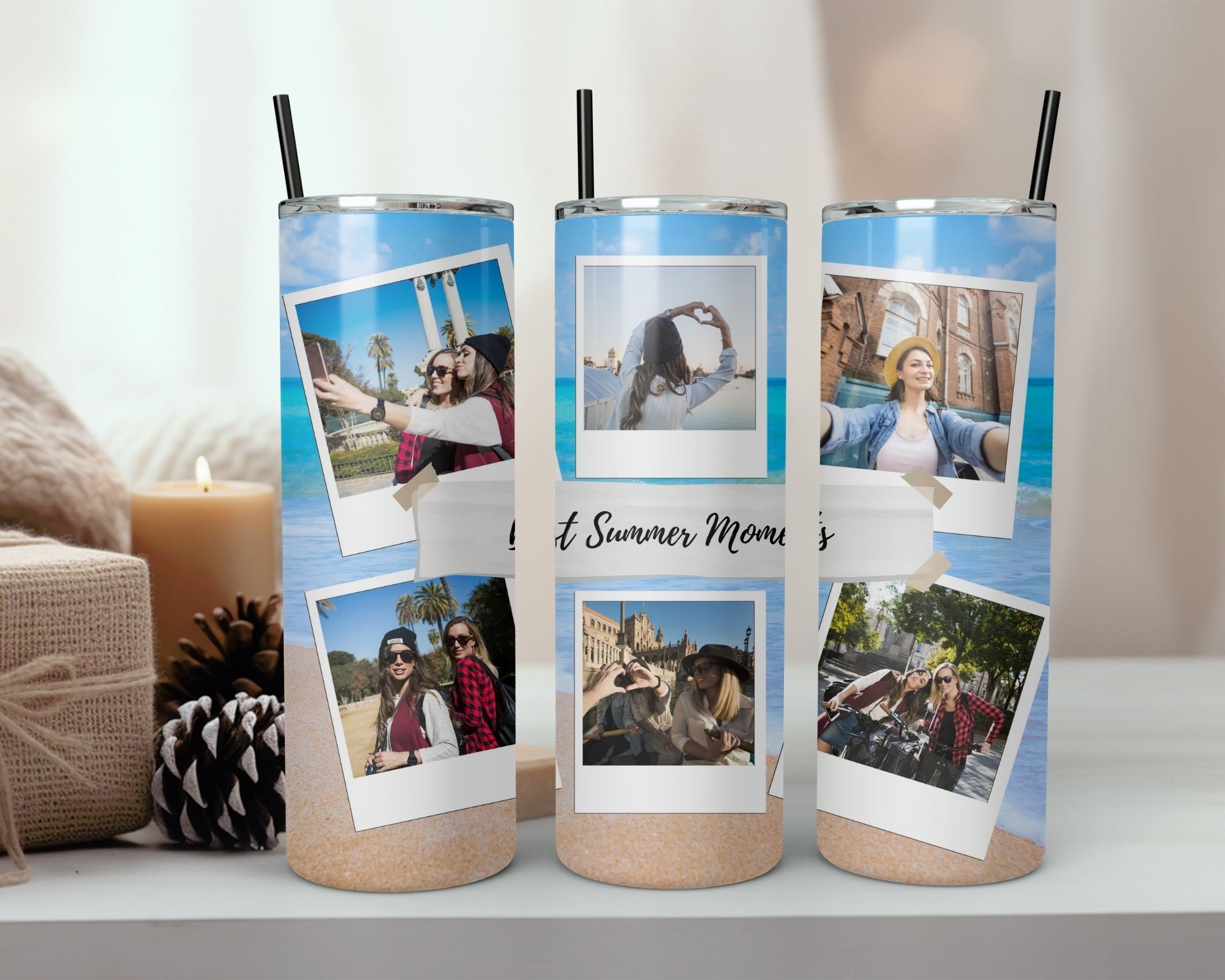 Fully Editable Canva Tumbler Template With Pictures and Custom Text ...