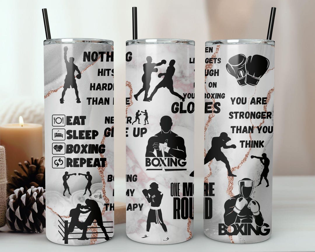 Boxing Tumbler Wrap PNG Design: 20oz Quencher Sublimation (digital ...