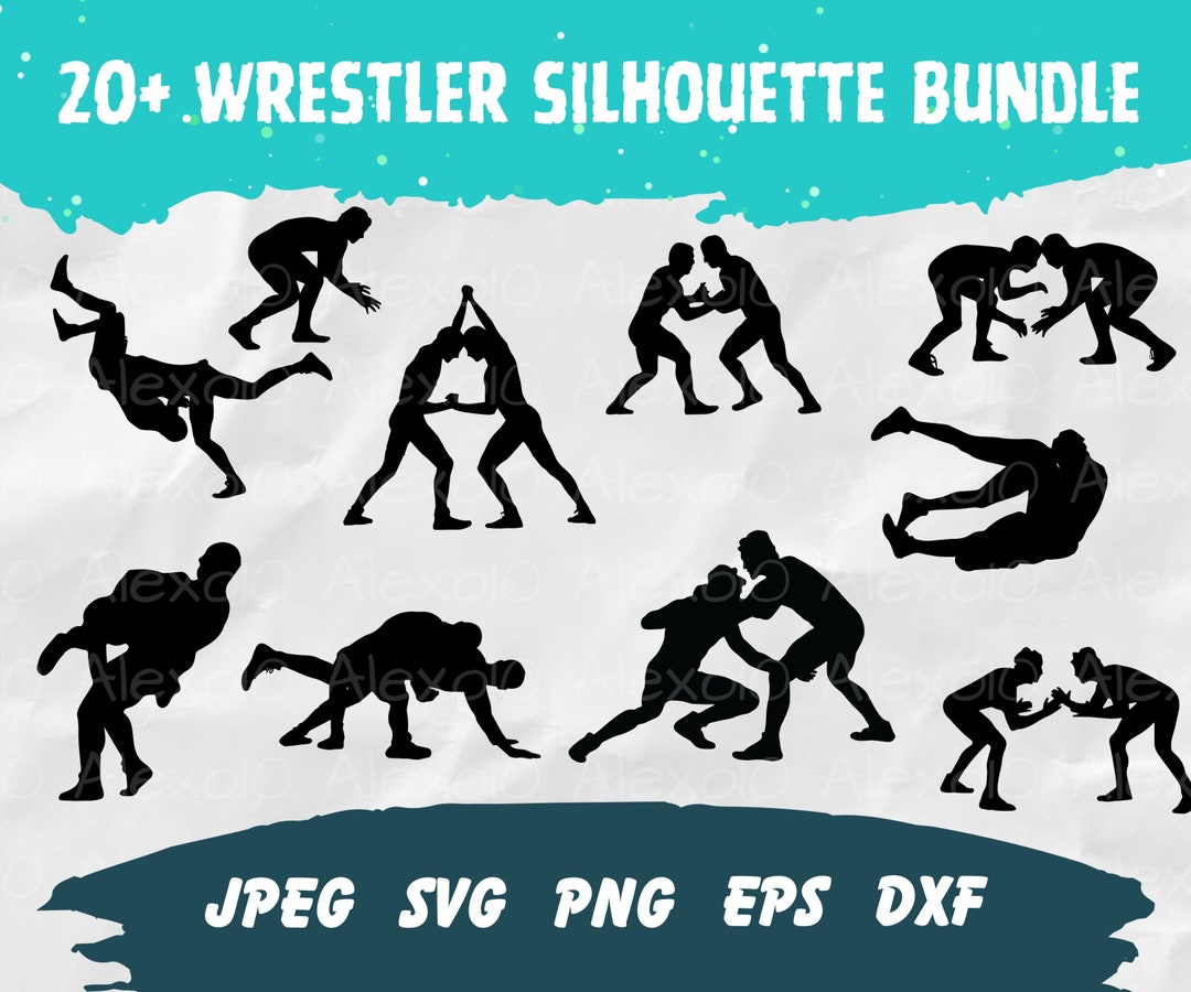 Wrestle Silhouette, Wrestle Cut File, Wrestler SVG, Wrestling Cricut ...