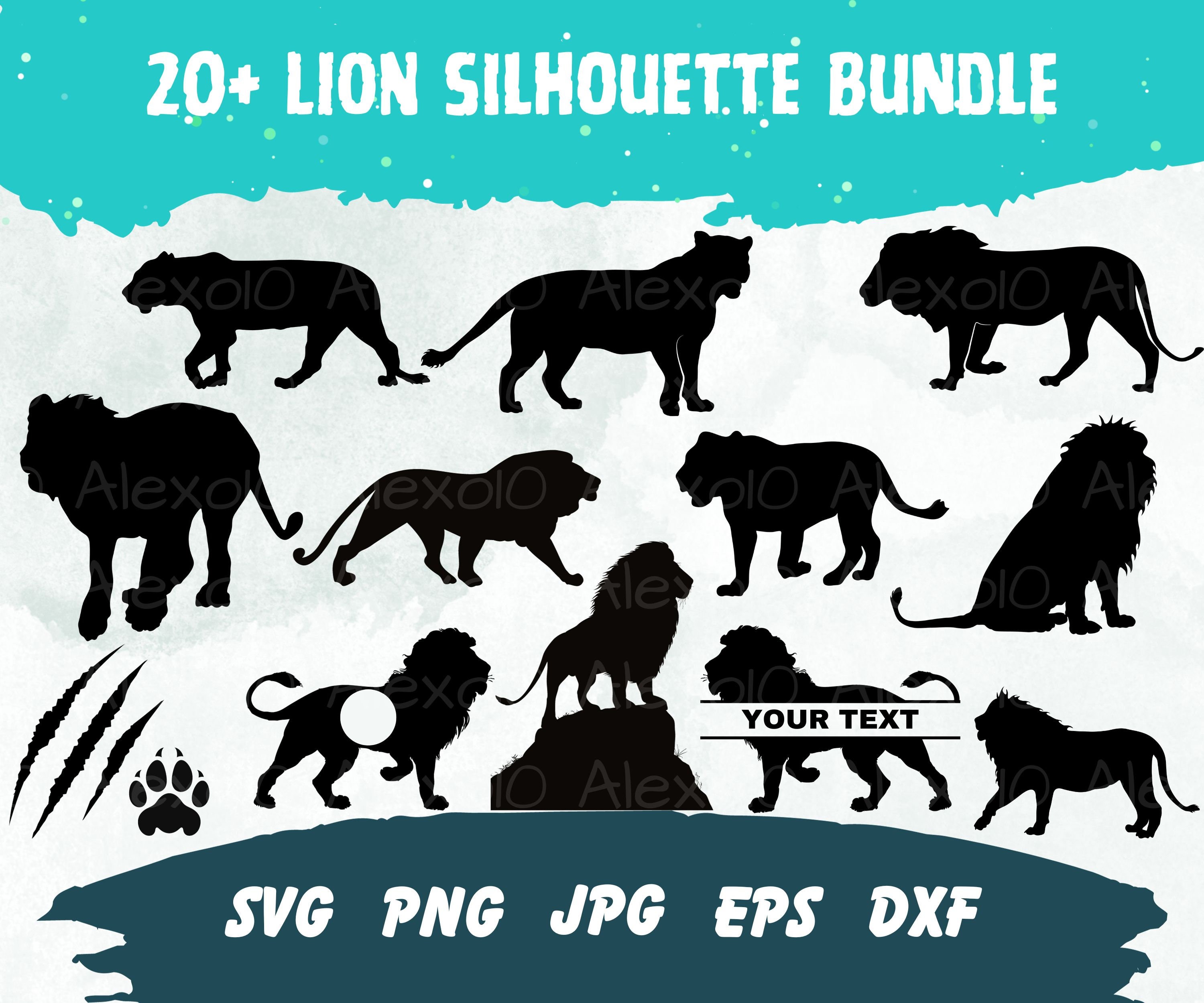 Lion SVG Bundle, Lion Svg, Lion Head Svg, Lion Silhouettes, Lion Png ...