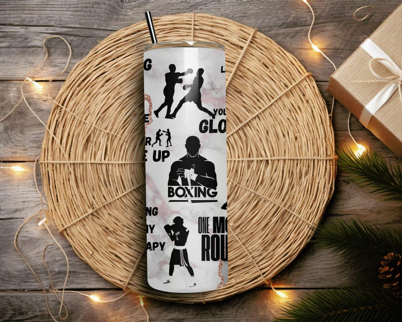 Boxing Tumbler Wrap PNG Design: 20oz Quencher Sublimation (digital ...