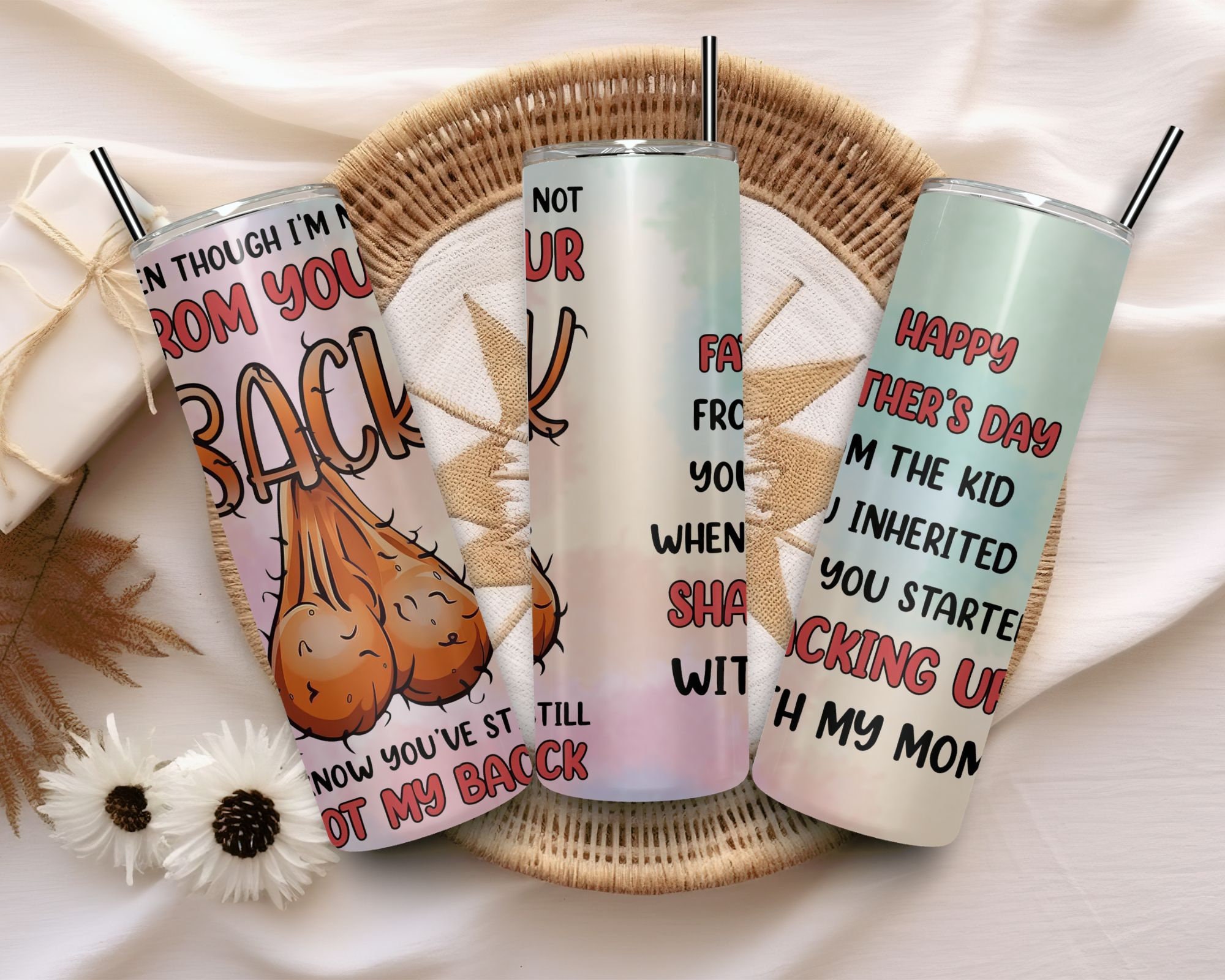 Sack Funny Tumbler Wrap for Men, Dad Father's Day 20oz Tumbler ...