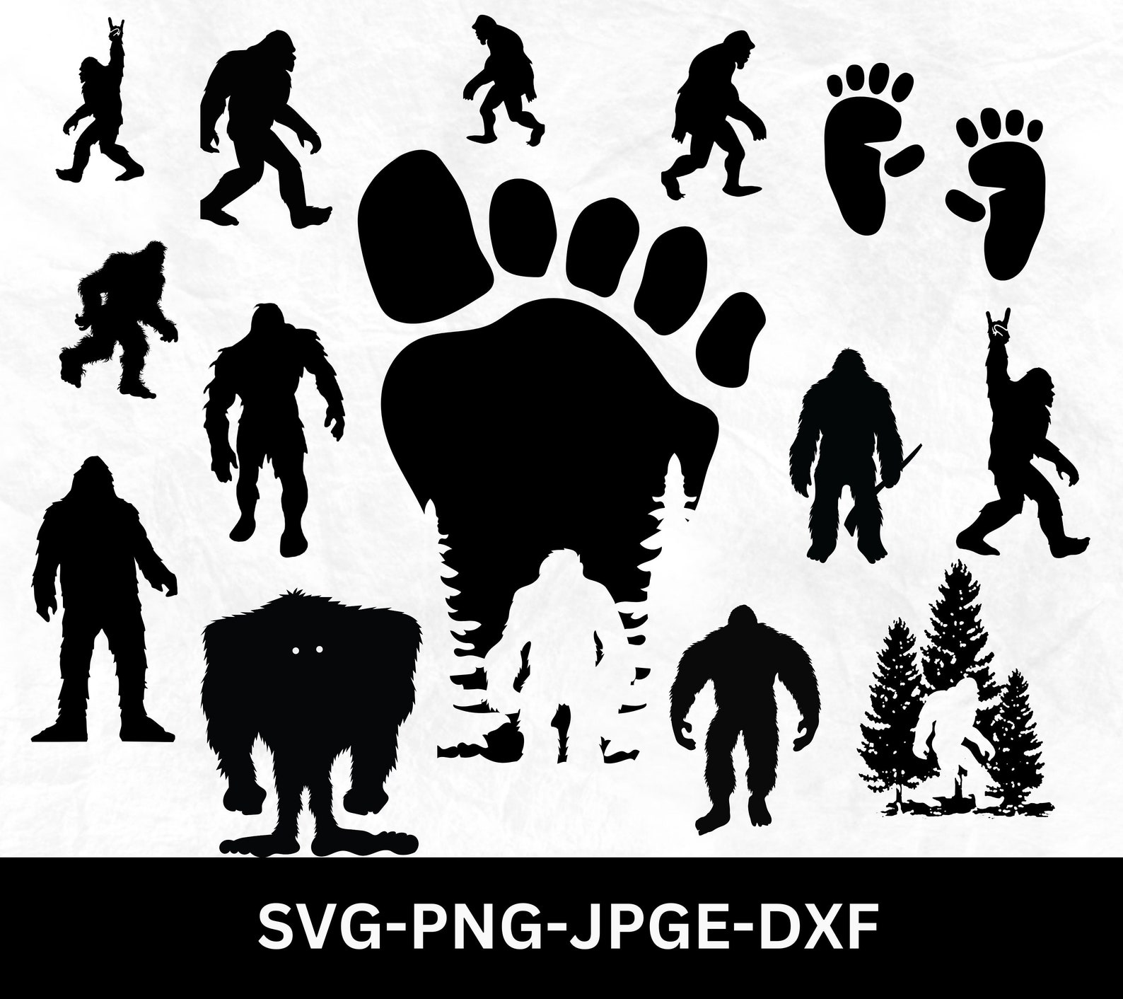 Bigfoot Bigfoot Clip Art Bigfoot SVG Bigfoot PNG Bigfoot - Etsy