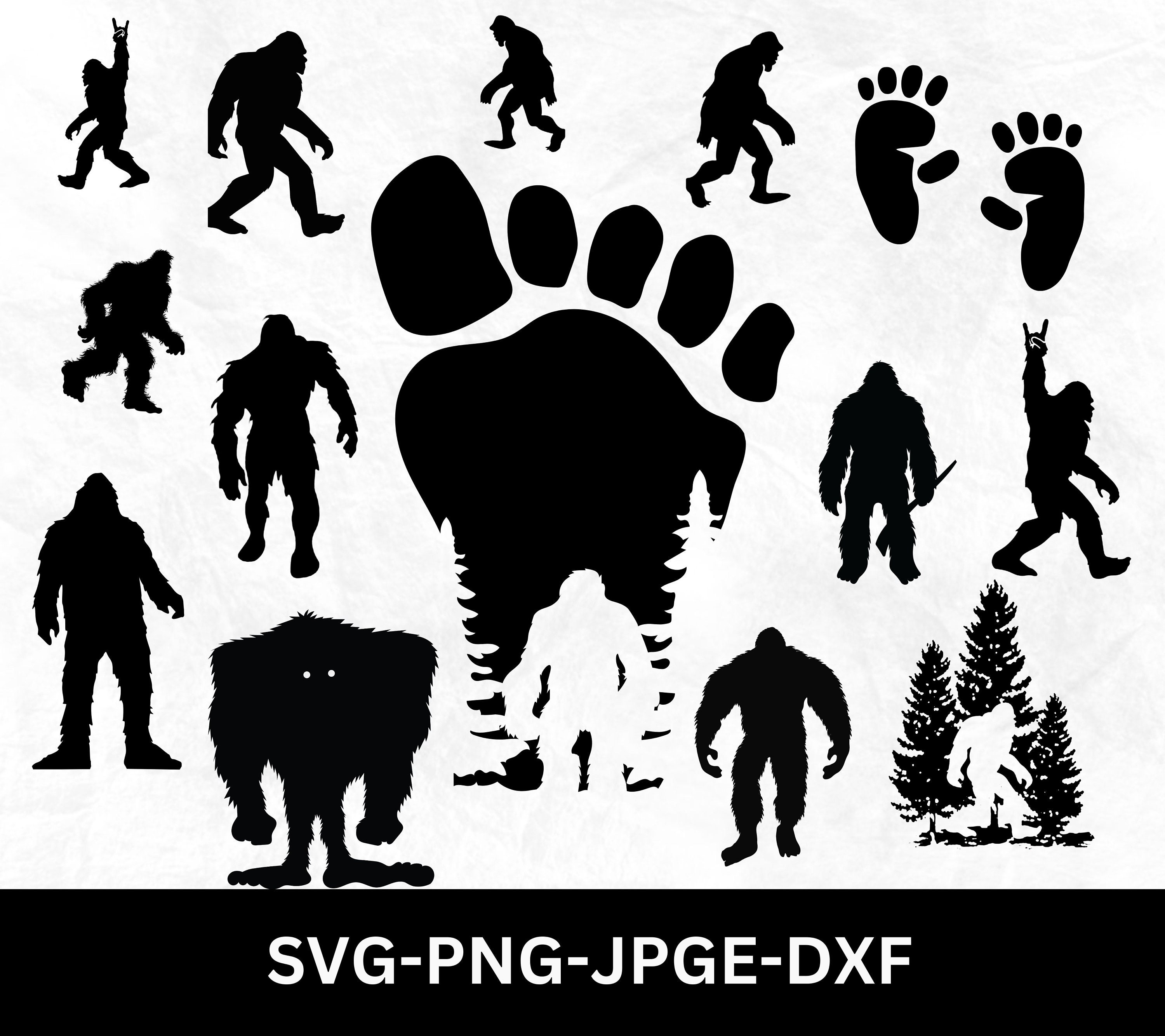 Bigfoot Bigfoot Clip Art Bigfoot SVG Bigfoot PNG Bigfoot - Etsy