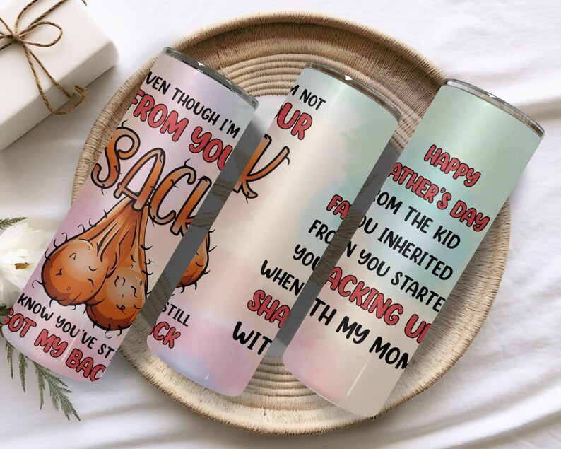 Sack Funny Tumbler Wrap for Men, Dad Father's Day 20oz Tumbler ...