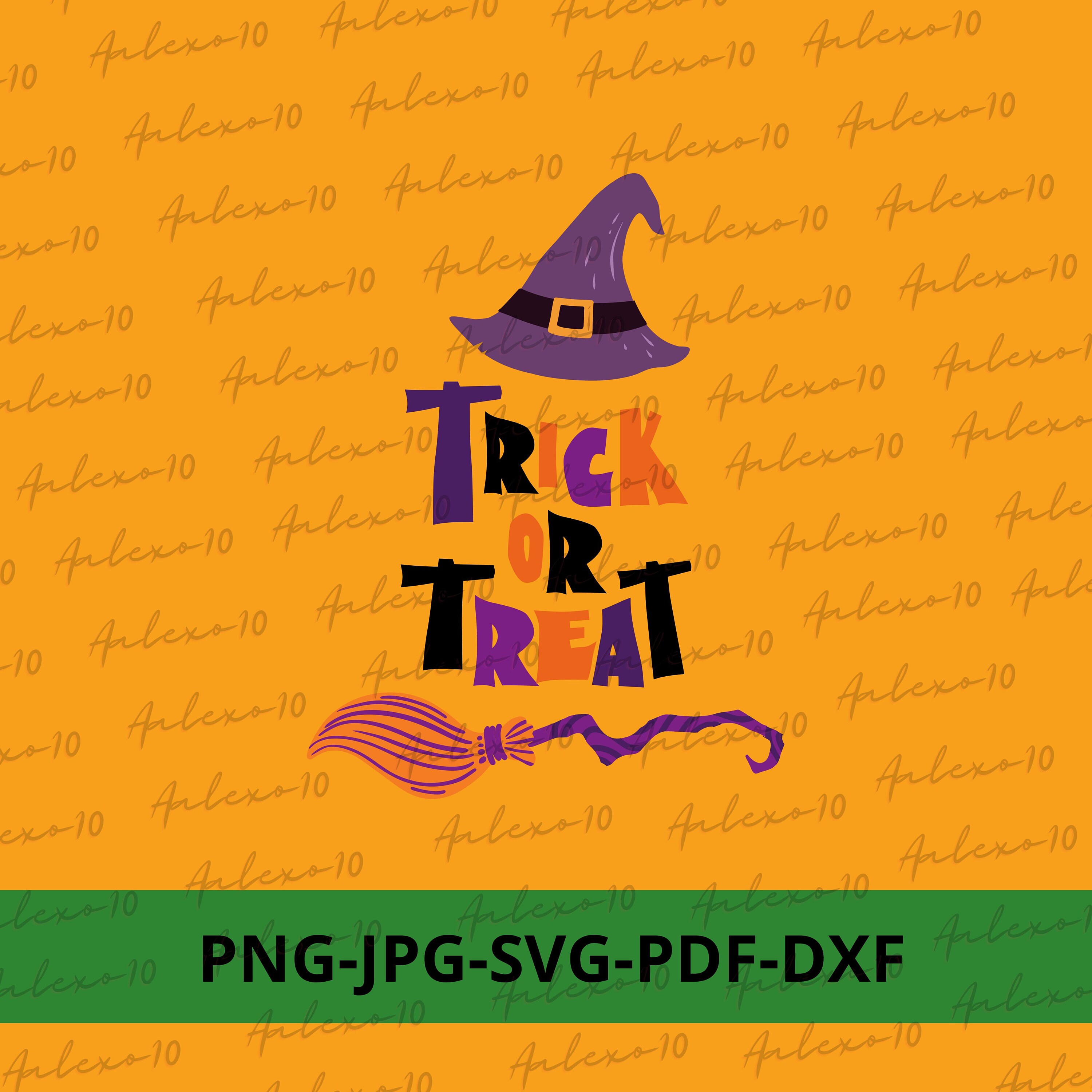 Trick Or Treat Svg Halloween Clipart Svg Halloween Svg Etsy