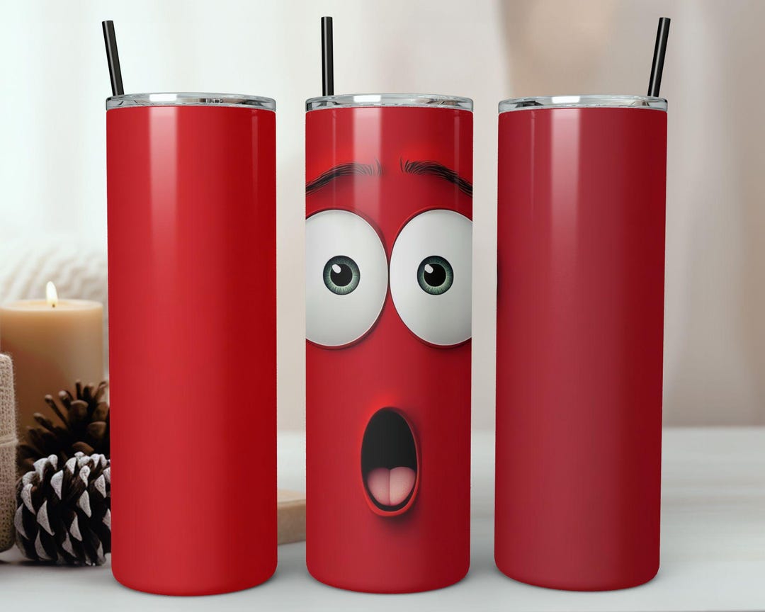 Funny Red Face Sarcastic Png Wrap, 20 Oz Tumbler Sublimation, Cartoon ...
