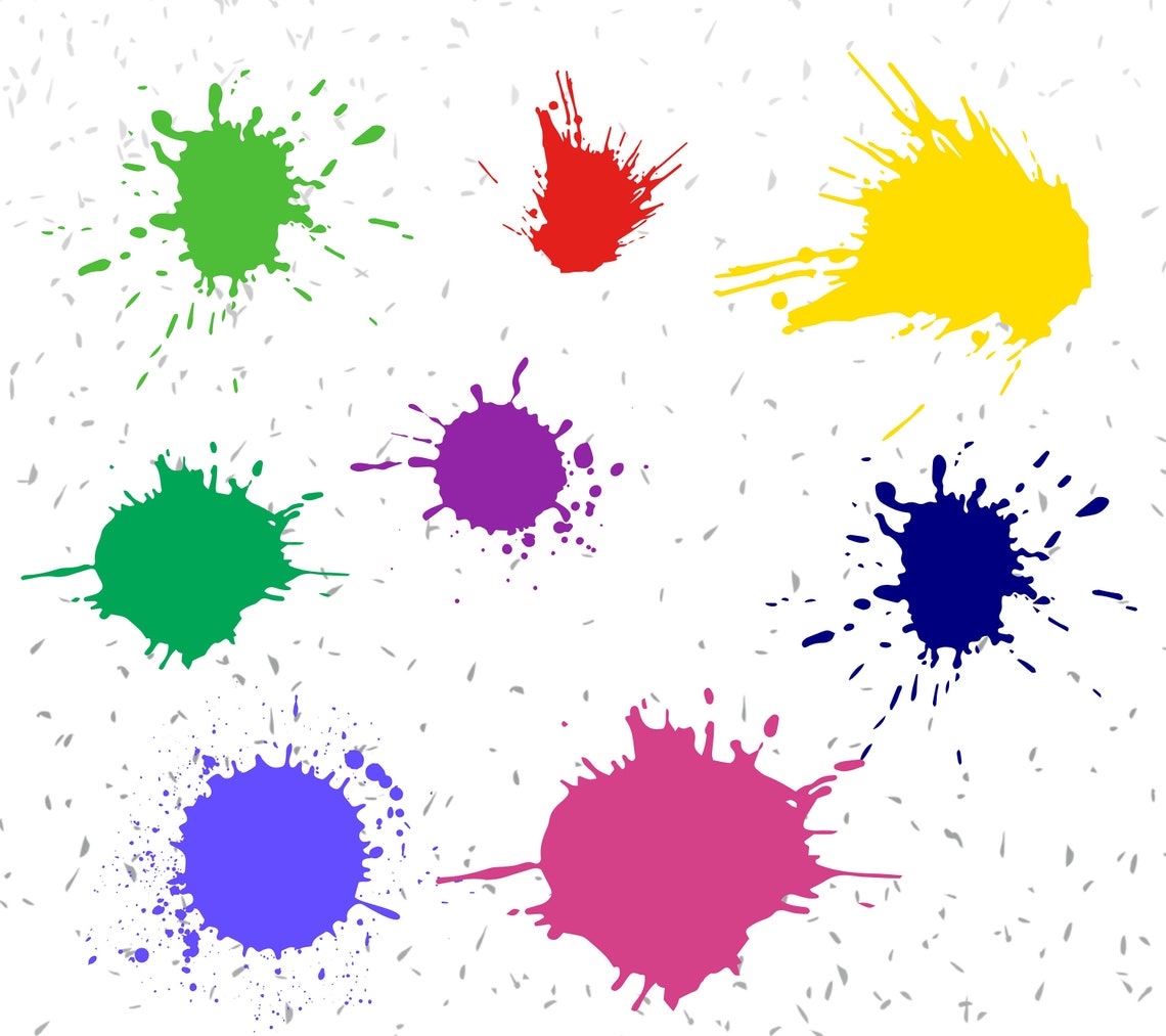 Paint Splatter SVG, Splatter Bundle, Paint Splats SVG, Paint Svg ...