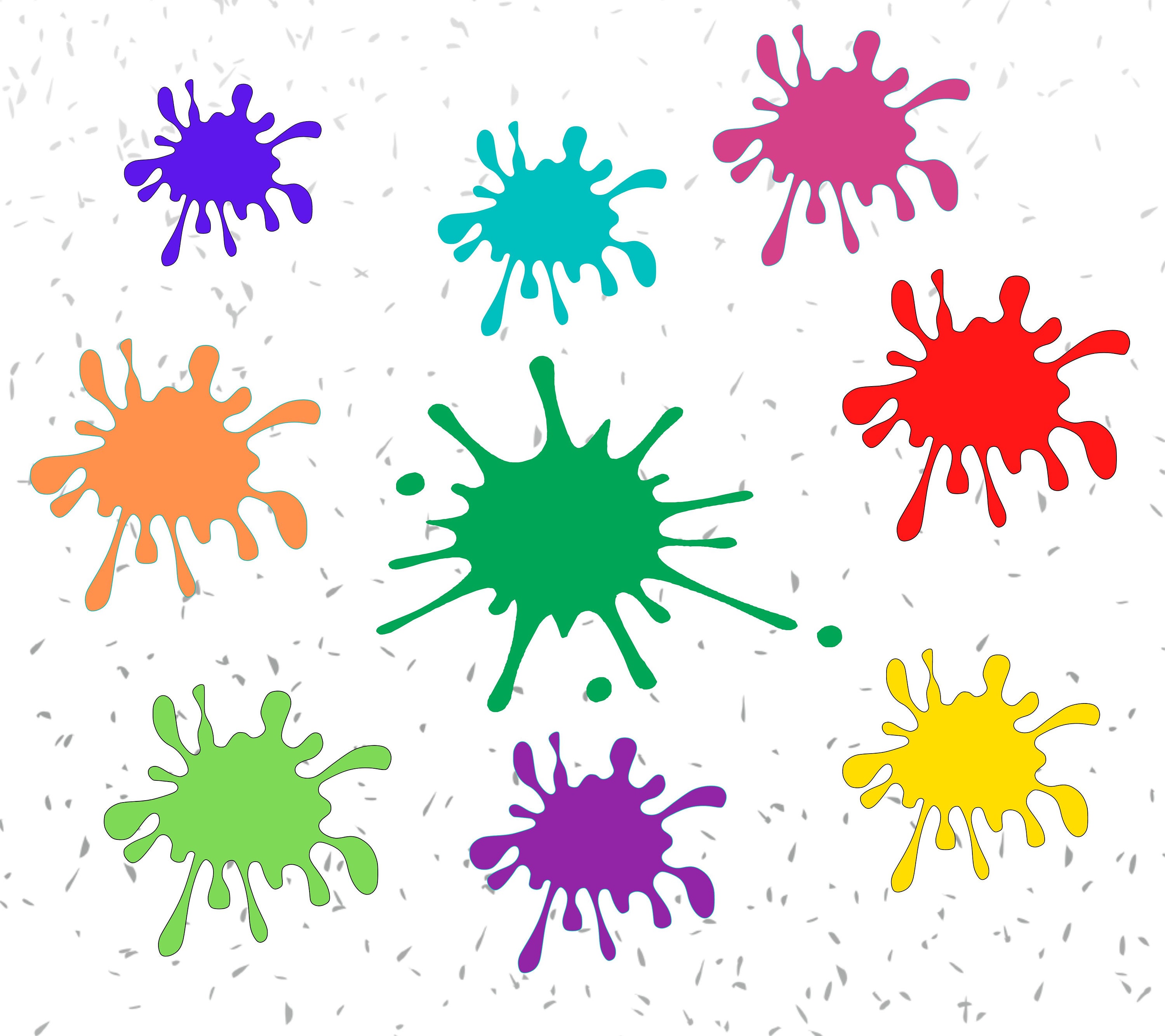Paint Splatter SVG, Splatter Bundle, Paint Splats SVG, Paint Svg ...