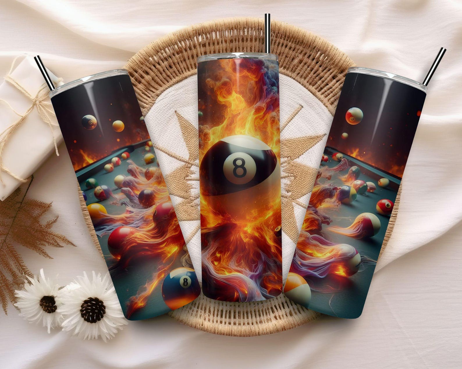 Billiard Tumbler Wrap Design Png, Billiard Sublimation Design, 20oz ...