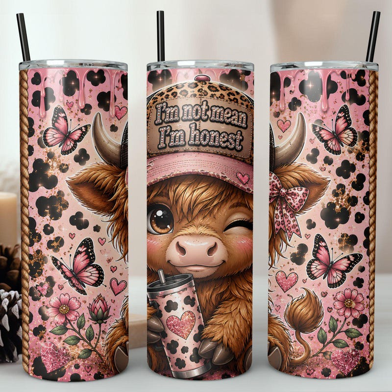 3d Pink Highland Seamless - Etsy