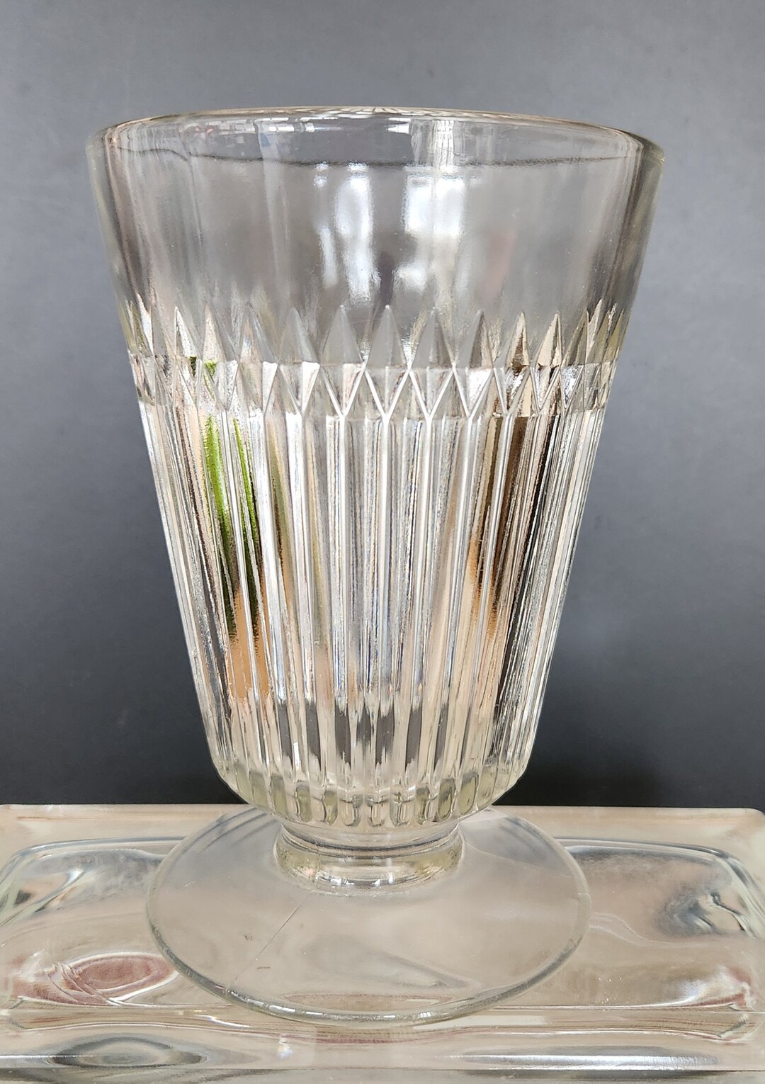 Antique 1920s Ribbed Spooner Glass - Etsy