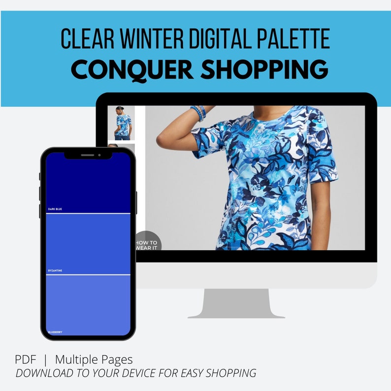Clear Winter Color Palette: 48 Colors + Neutrals (digital Swatch Fan ...